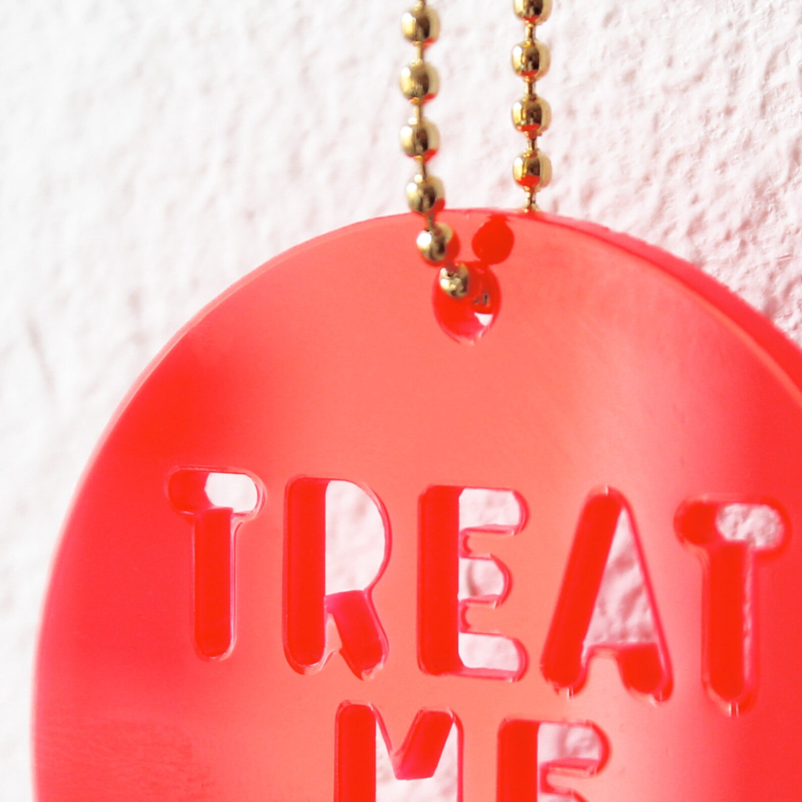 Necklace, Treat Me Nice, Fluorescent Red - Etsy