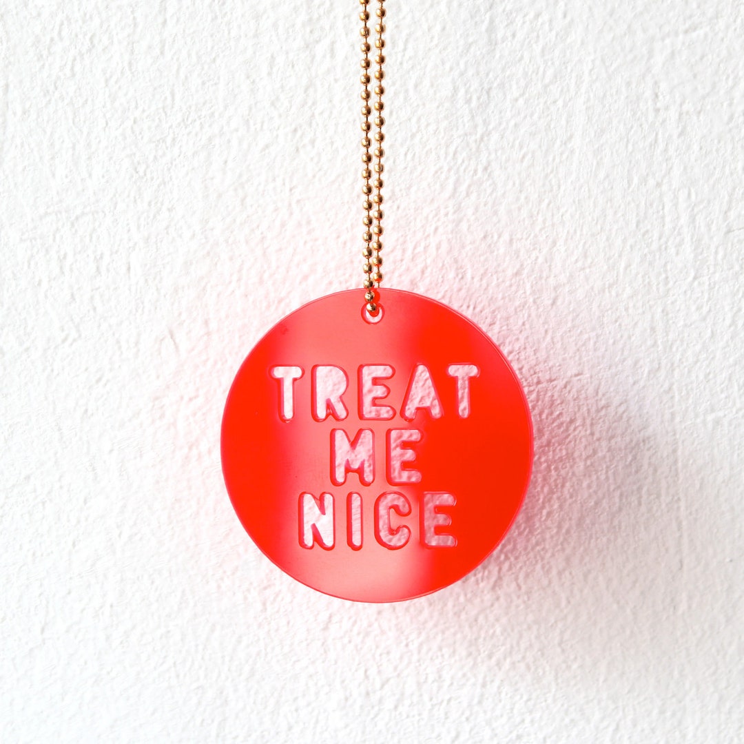 Necklace, Treat Me Nice, Fluorescent Red - Etsy