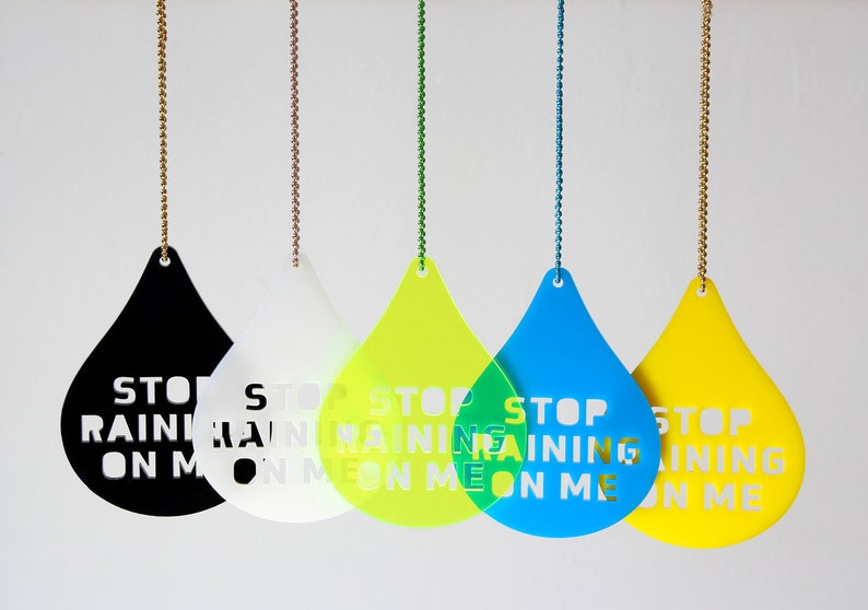 Necklace, Stop Raining on Me - Etsy