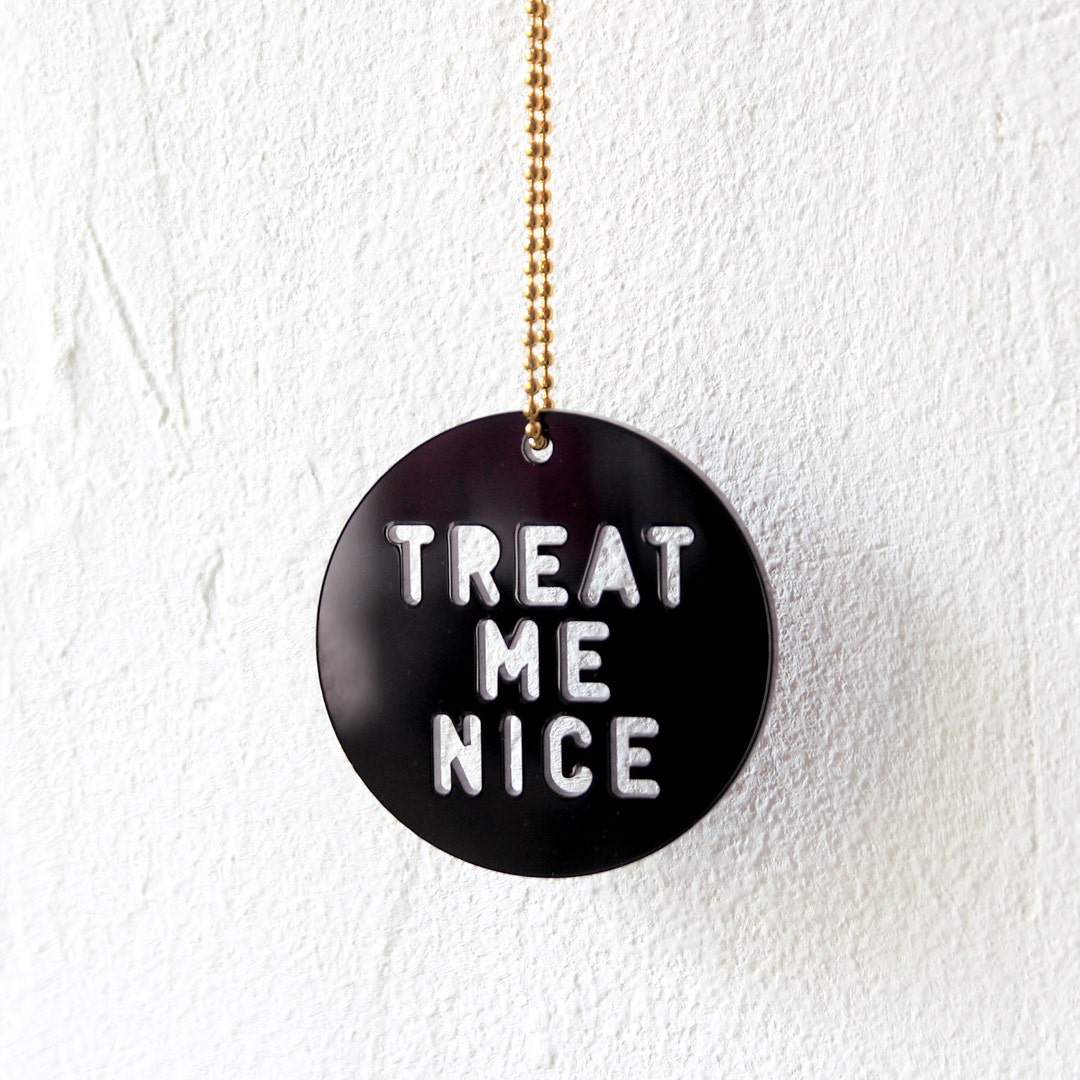 Necklace Treat Me Nice Black - Etsy
