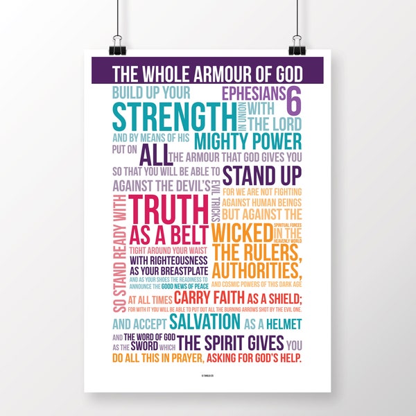 Whole Armor of God Printable - Etsy