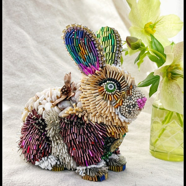 Rabbit Mosaic - Etsy