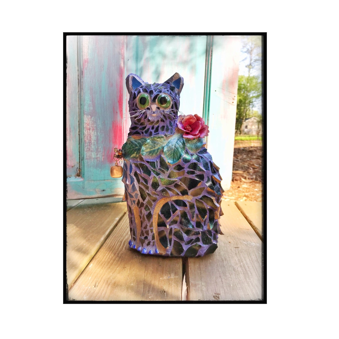Custom Cat Design, Mosaic Cat, Cat Gift, Cat Remberence Gift - Etsy
