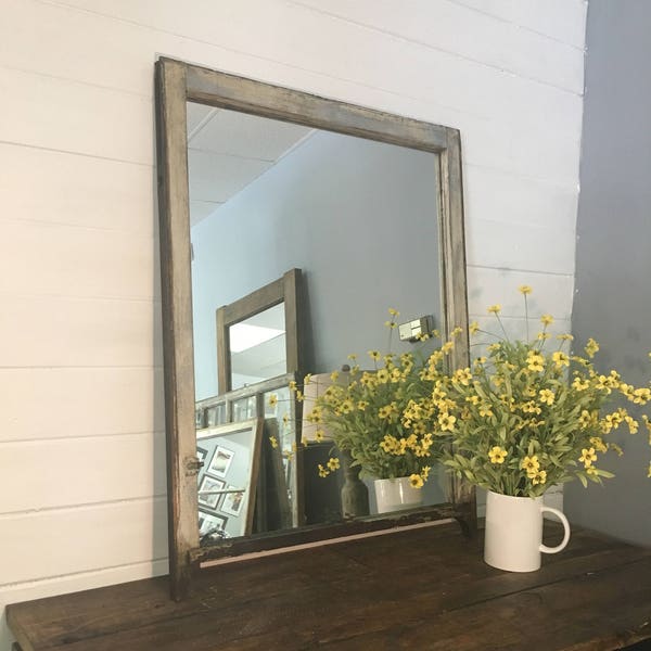 Rustic Bathroom Mirror - Etsy