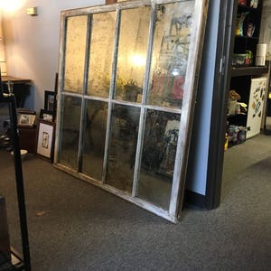 Distressed Barn Window Mirror, Rustic XL Wall Mirror With Trendy ...