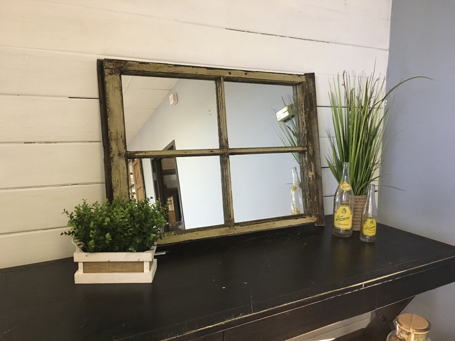 Rustic Mirror Window Mirror Window Pane Mirror Wall Mirror | Etsy