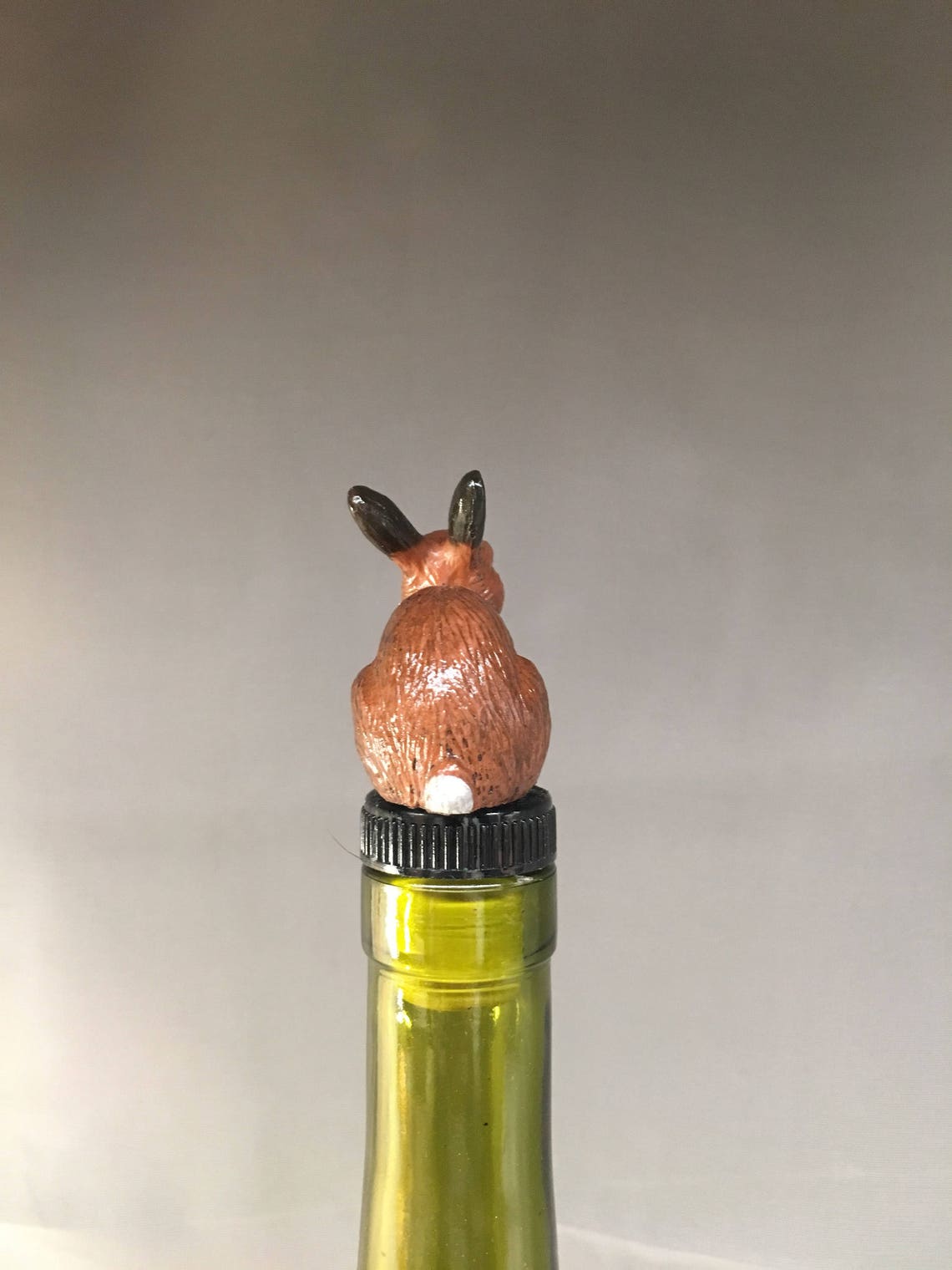 Rabbit Wine Stopper, Wine Gift, Wine Gifts, Rabbit Gift, Bunny, Brown ...