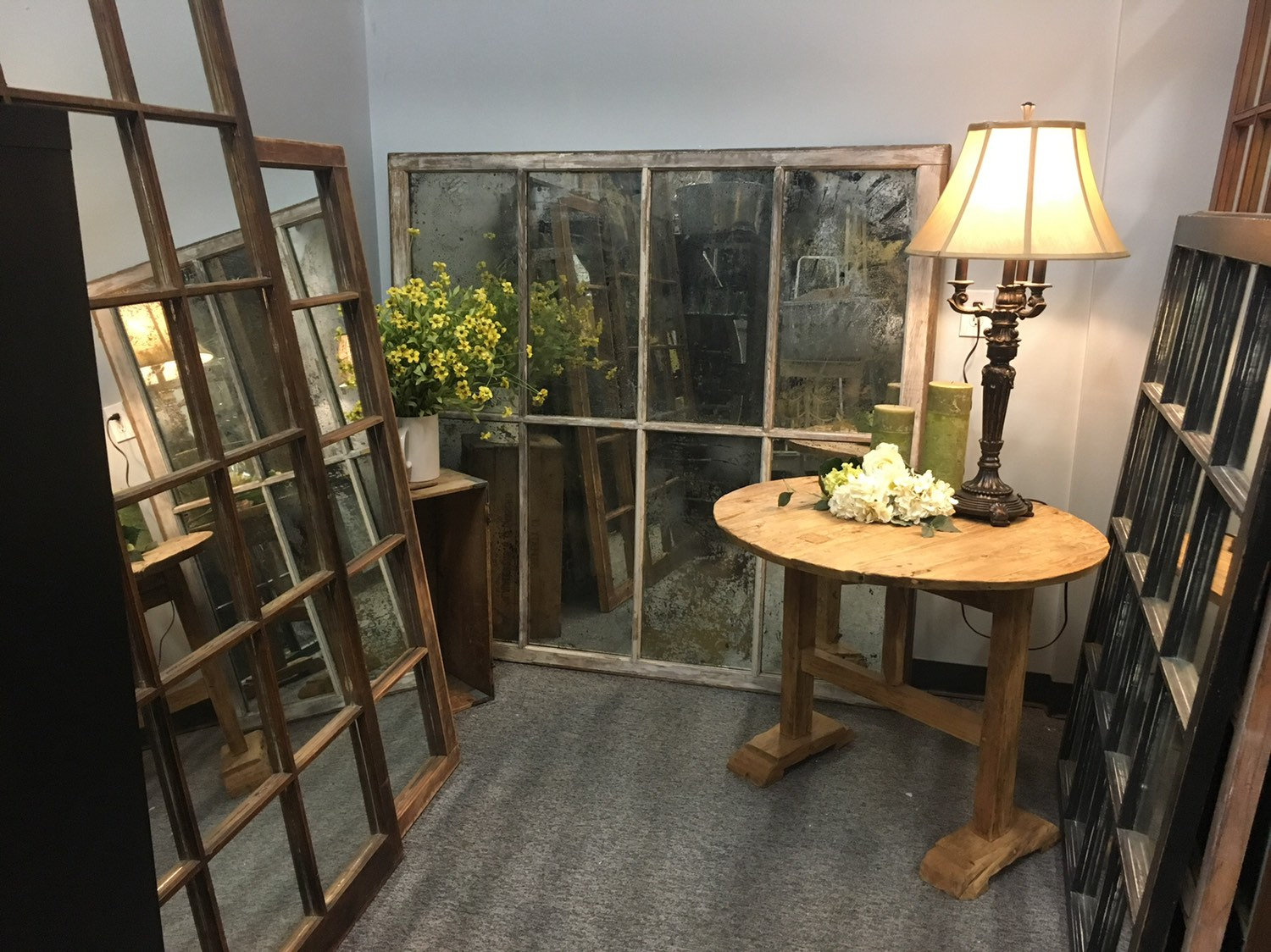 Distressed Barn Window Mirror Rustic XL Wall Mirror With | Etsy