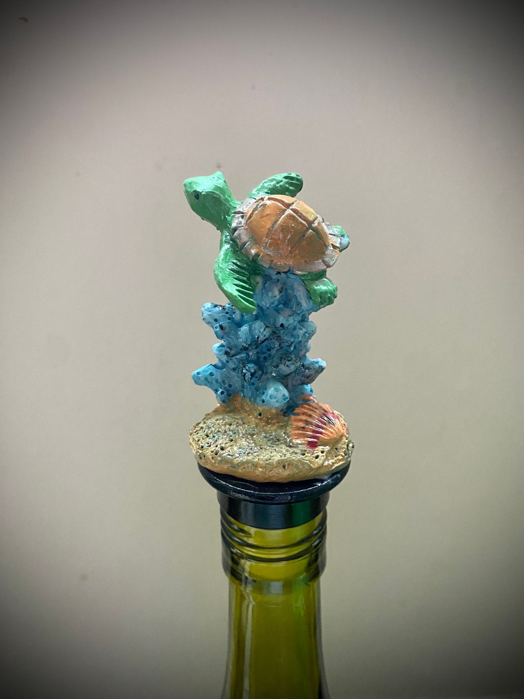 Great Sea Turtle Bottle Stopper ! Fantastic Beach Bar Gift!! Beach Wine ...