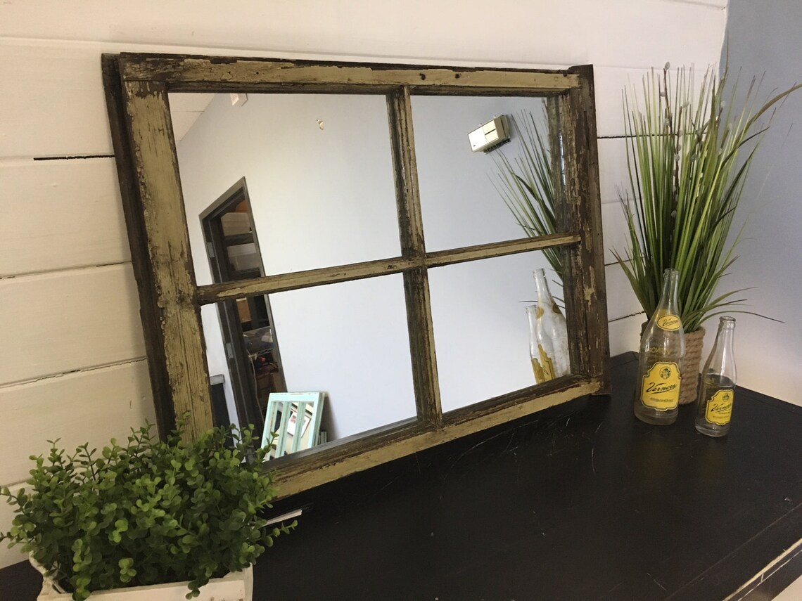Rustic Mirror Window Mirror Window Pane Mirror Wall Mirror | Etsy