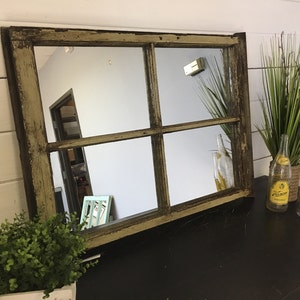 Rustic Mirror, Window Mirror, Window Pane Mirror, Wall Mirror, Rustic ...