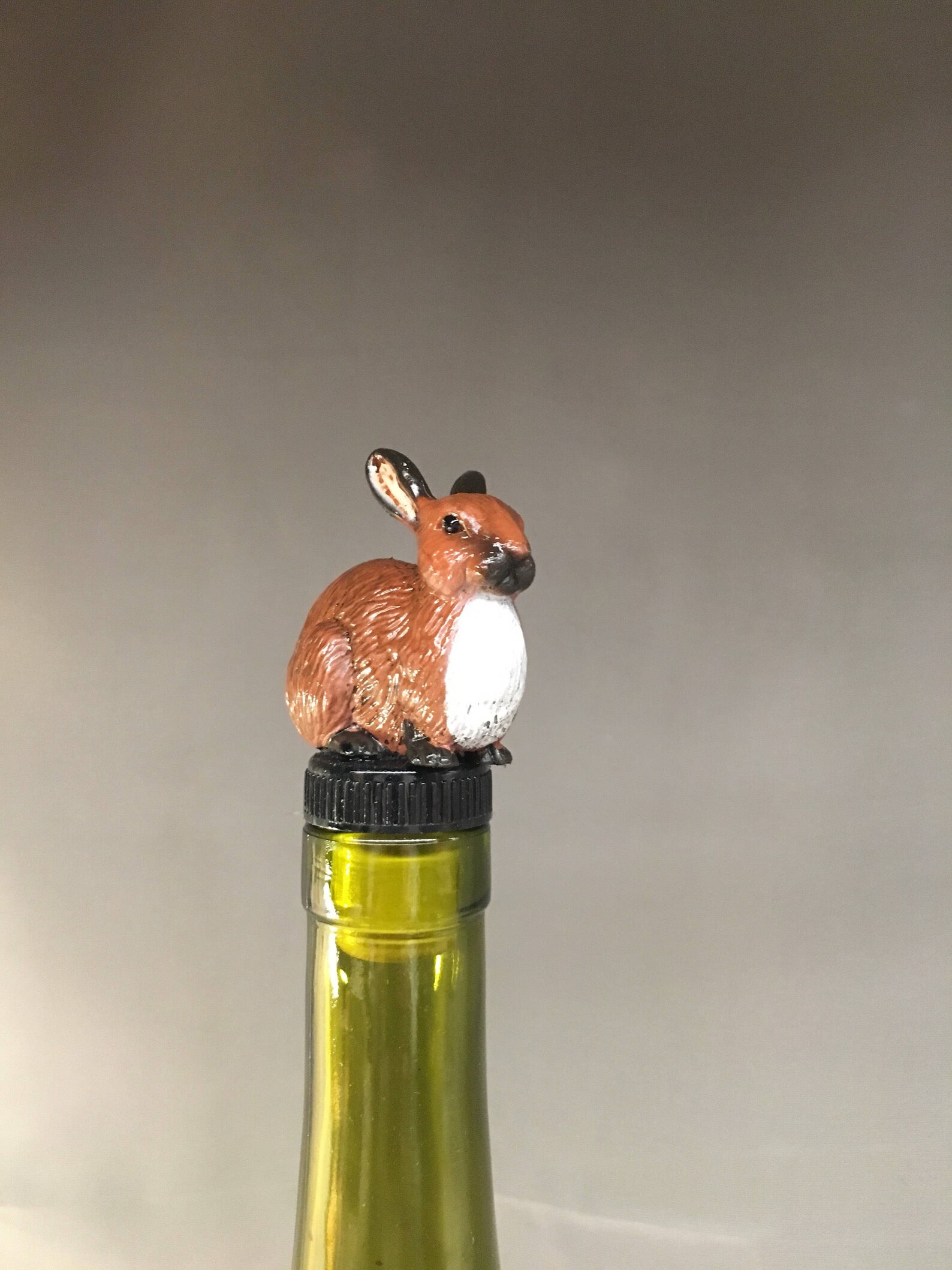 Rabbit Wine Stopper, Wine Gift, Wine Gifts, Rabbit Gift, Bunny, Brown ...