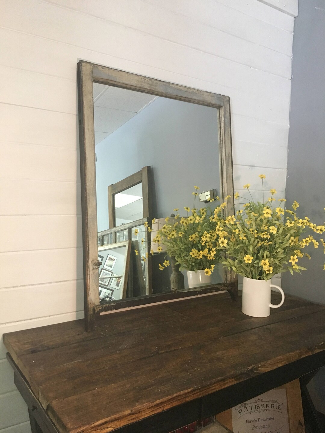 Rustic Barnwood Mirror Made for a Very Old Home - Etsy