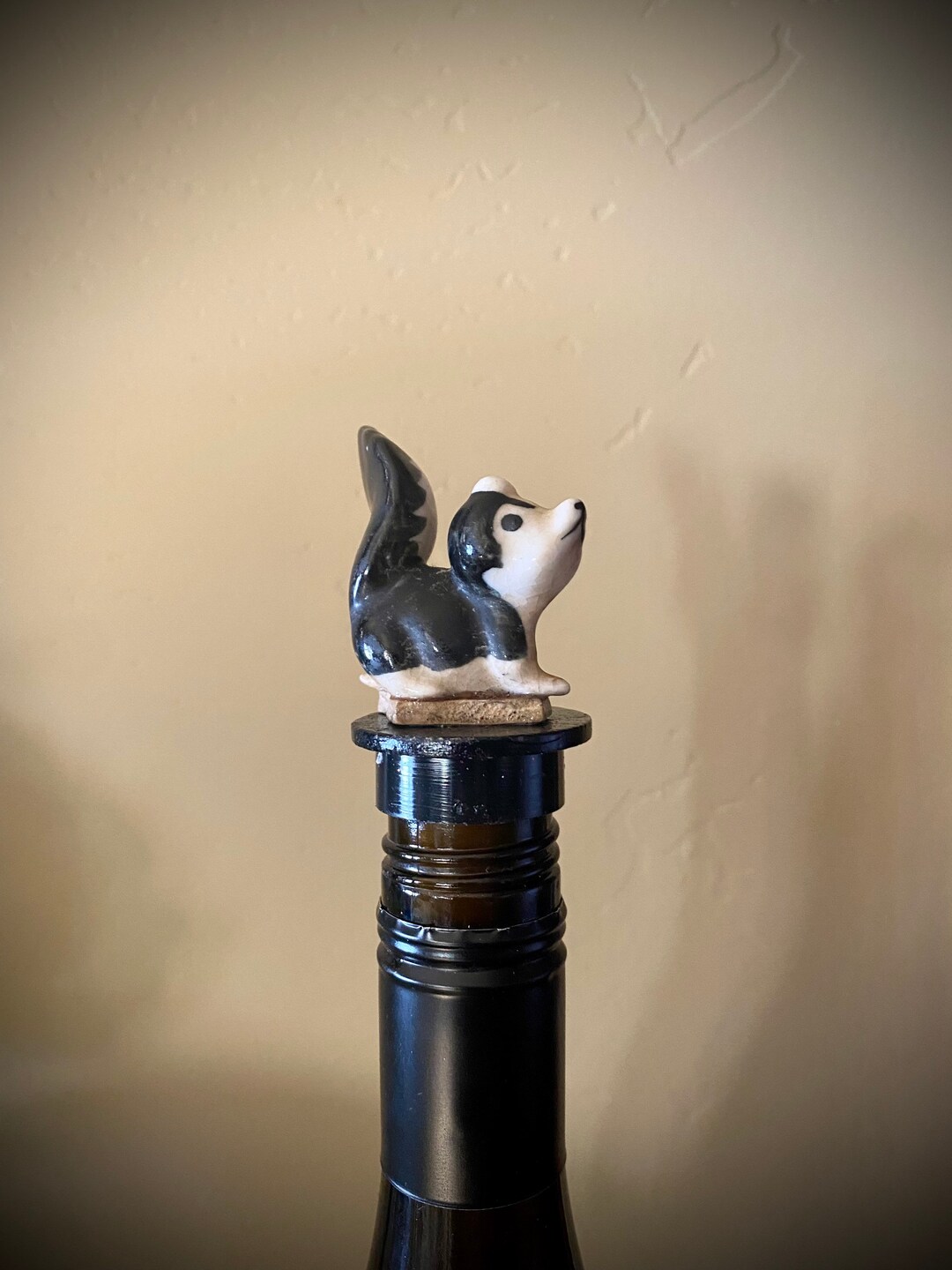 Skunk Bottle Stopper Made From Vintage Ceramic Figure. Can Be Used in ...