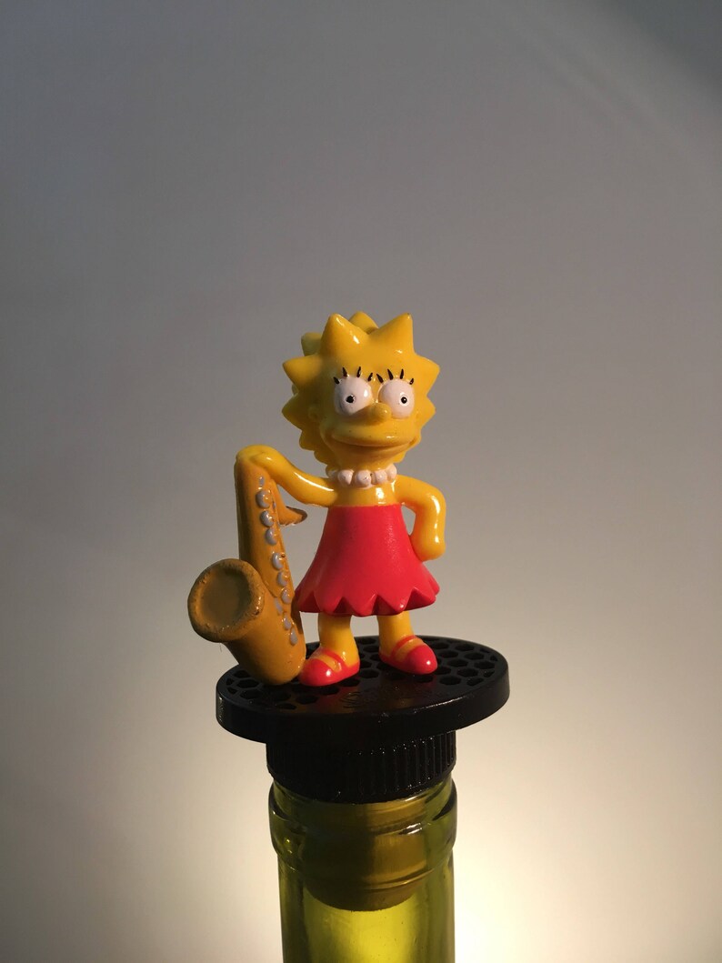 Simpsons Wine Stopper Lisa Simpson Wine Gift Wine Botte - Etsy