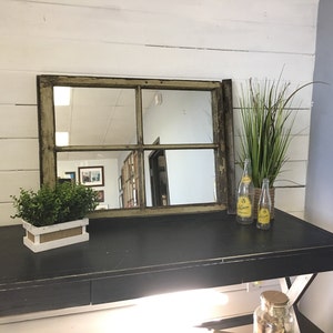 Rustic Mirror, Window Mirror, Window Pane Mirror, Wall Mirror, Rustic ...