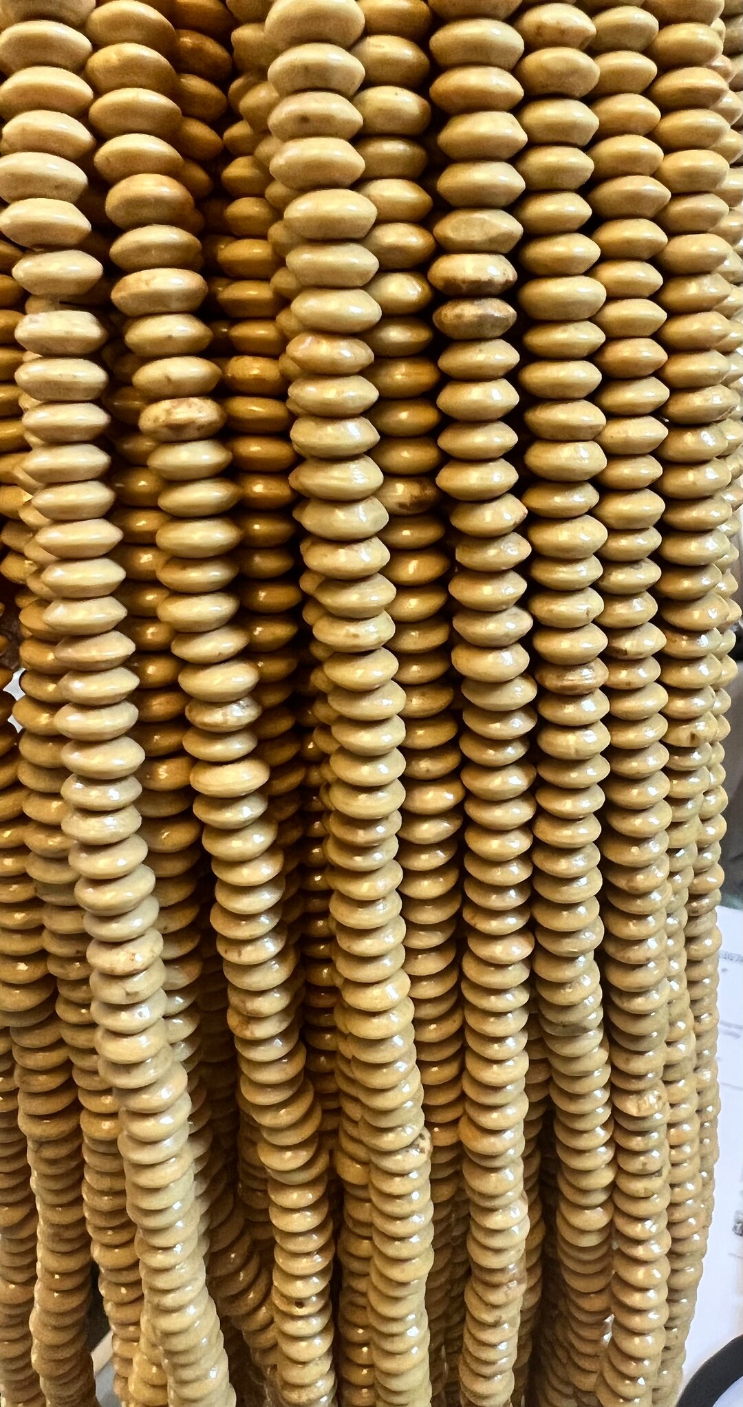 Tan 8mm X 4mm Wood Rondelle Beads Light Brown Wood Color Boho Chic 110 ...