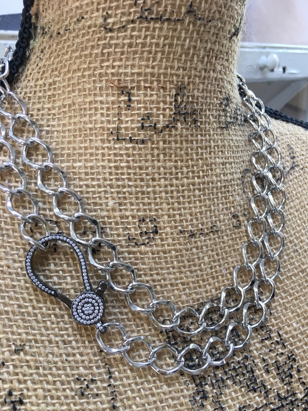 2 FEET of Silver Curb Chain, Silver Chain, 14mm X 11mm Link, Excellent ...