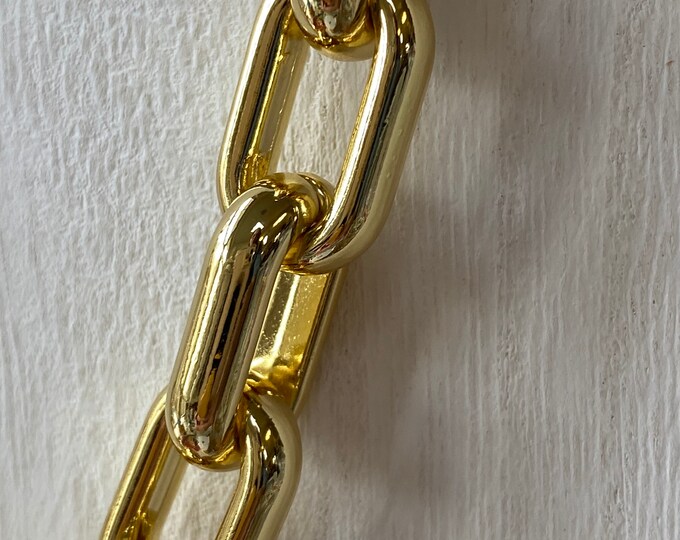 Chunky Chain Extra Large Chain 18K Thick Gold Plated Solid Cable Chain ...