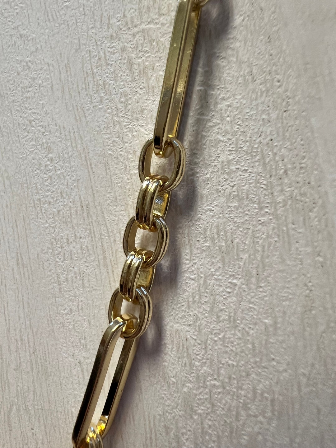 Paperclip Elongated 18K Gold Fill Overlay Paperclip Chain 20mm X 6mm ...