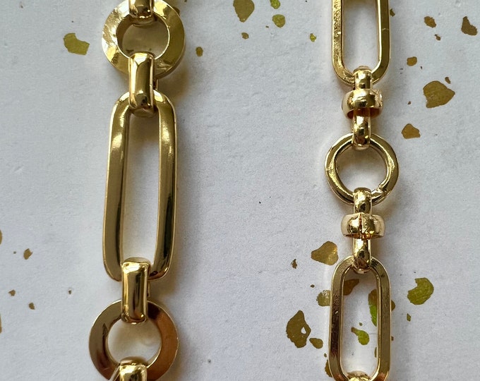 New Improved Gold Fill Link Chain Long Link Chain 2 Sizes Large Ring ...