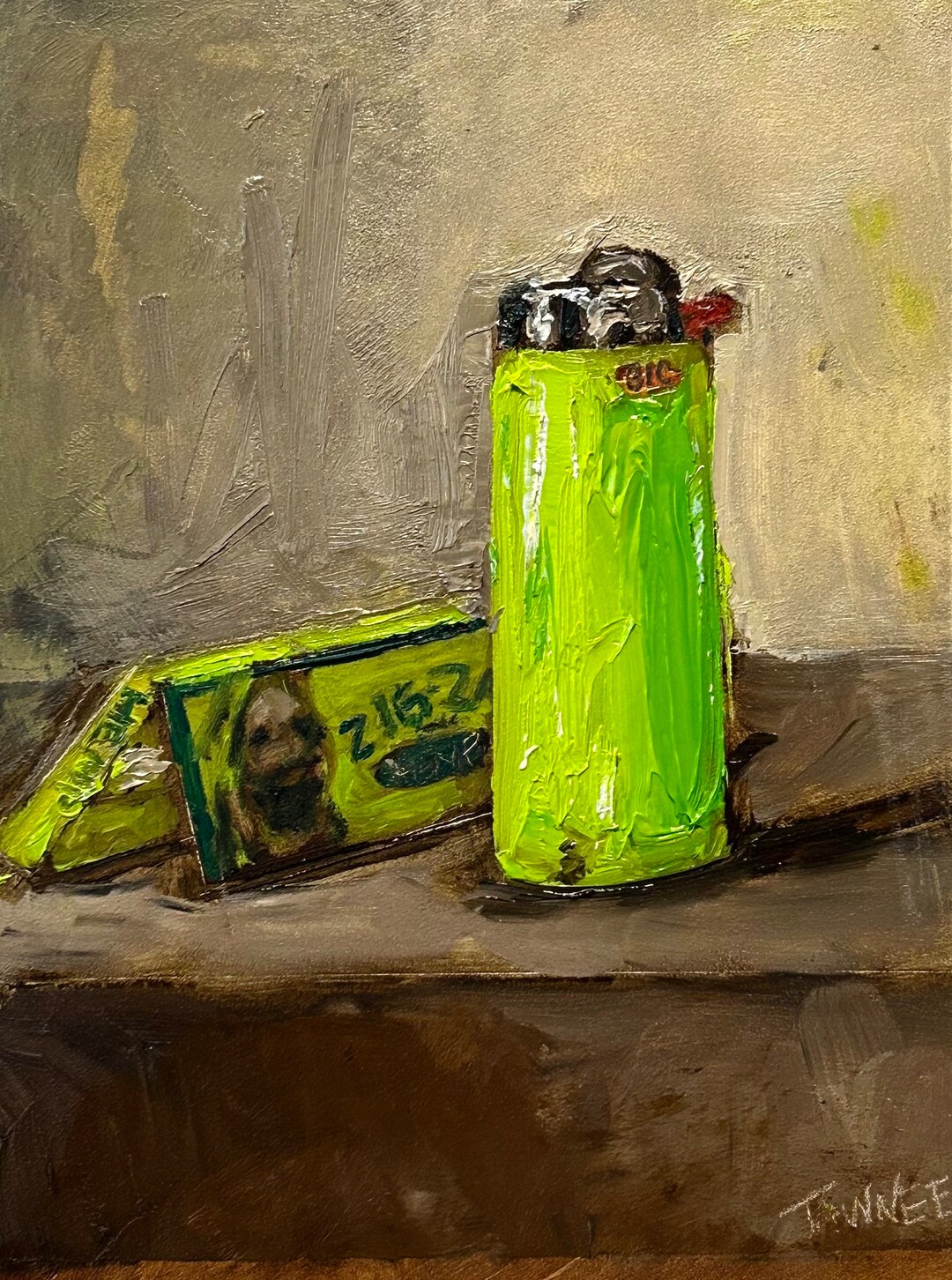 Lighter & Zig Zag Papers - ORIGINAL Oil Painting by Tawnee Corning - Etsy