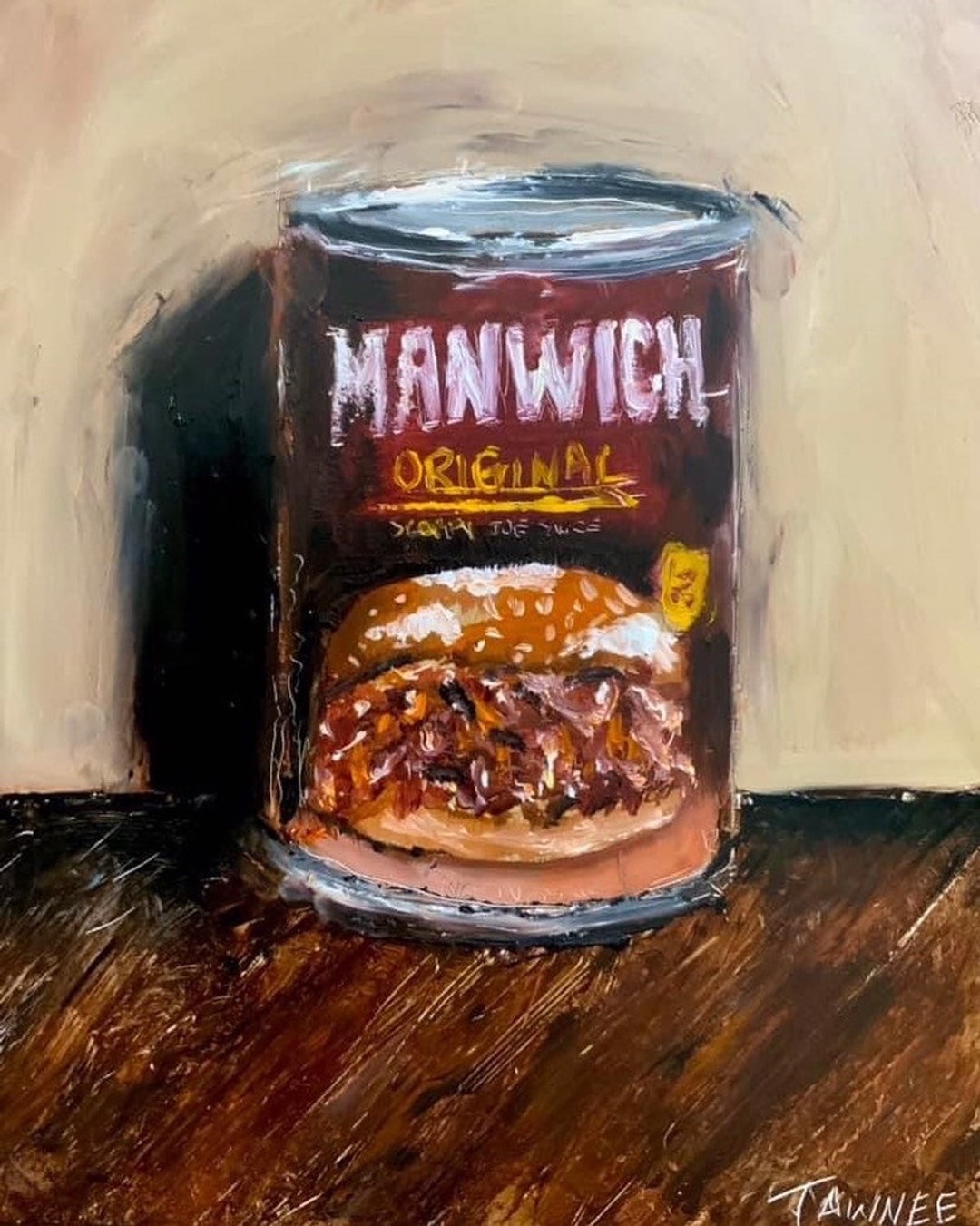 Can of Manwich - ORIGINAL Oil Painting - Etsy