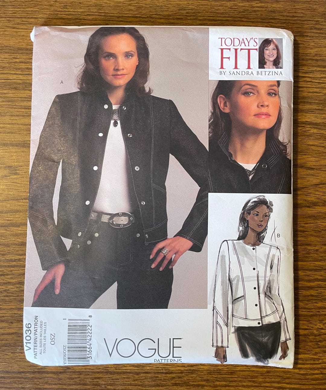 Vogue 1036 Jacket Sewing Pattern All Sizes Bust 32" to 55" UNCUT - Etsy