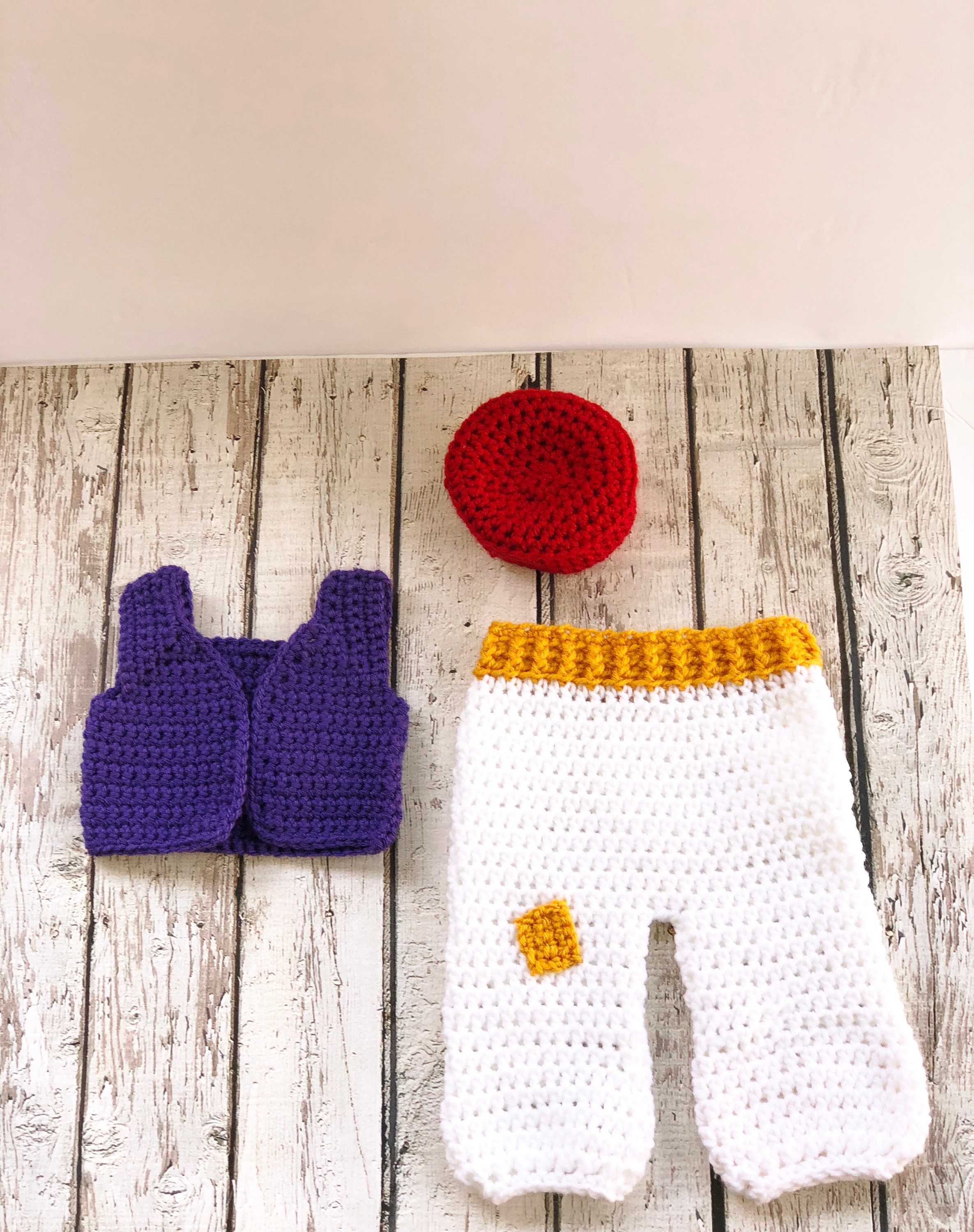 Aladdin Inspired Costume Baby Aladdin Outfit Crochet Aladdin | Etsy