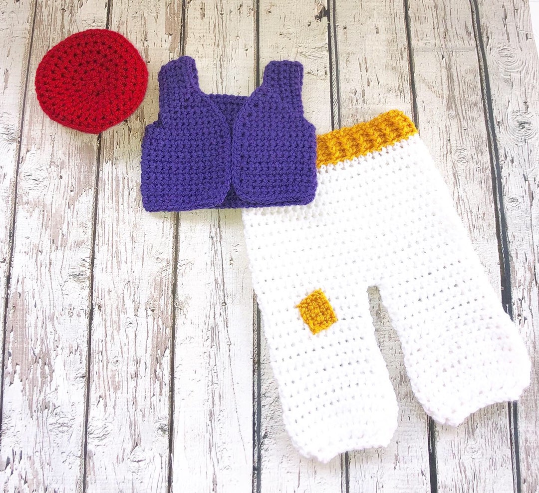 Aladdin Inspired Costume, Baby Aladdin Outfit, Crochet Aladdin ...