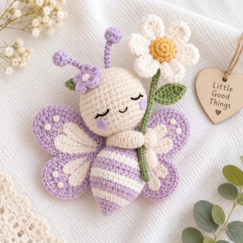 Crochet Butterfly Doll Pattern, Fairy Amigurumi Crochet Pattern, Flower ...