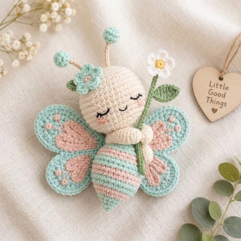 Crochet Butterfly Doll Pattern, Fairy Amigurumi Crochet Pattern, Flower ...