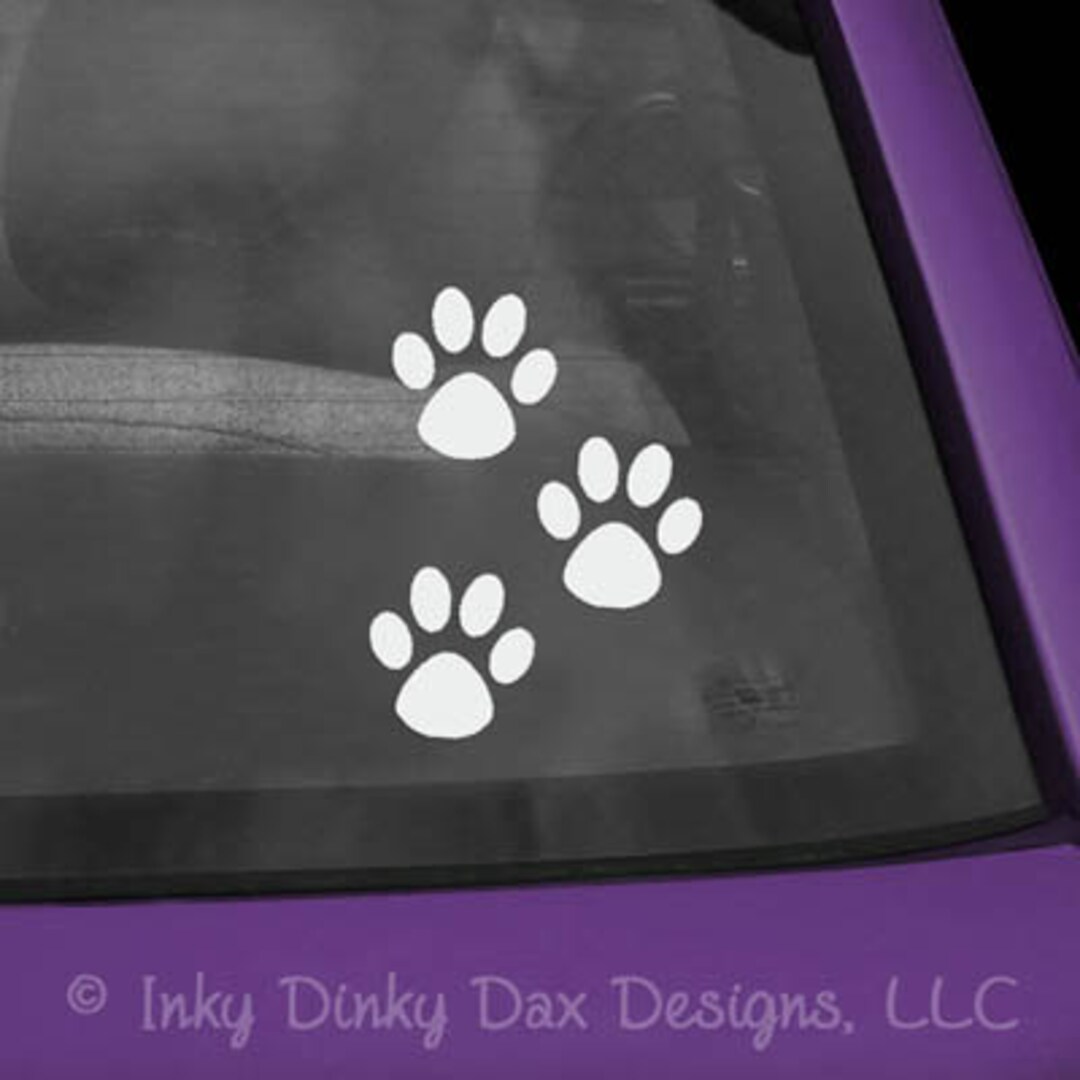 Three Paw Prints Vinyl Sticker - Etsy