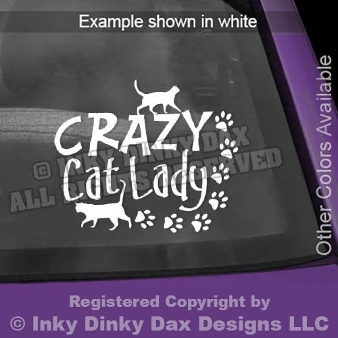 Crazy Cat Lady Decal - Etsy