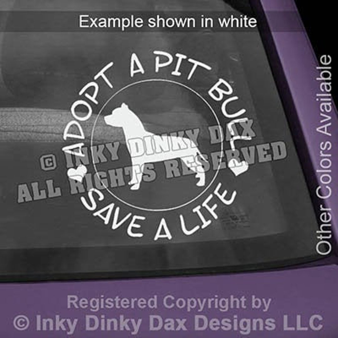 Pit Bull Adopt Decal - Etsy