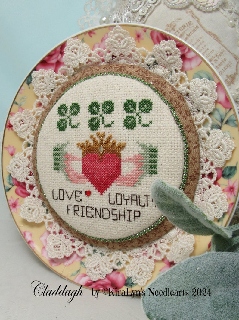 Claddagh Cross Stitch Pattern Pdf Download by Kiralyn's Needlearts - Etsy