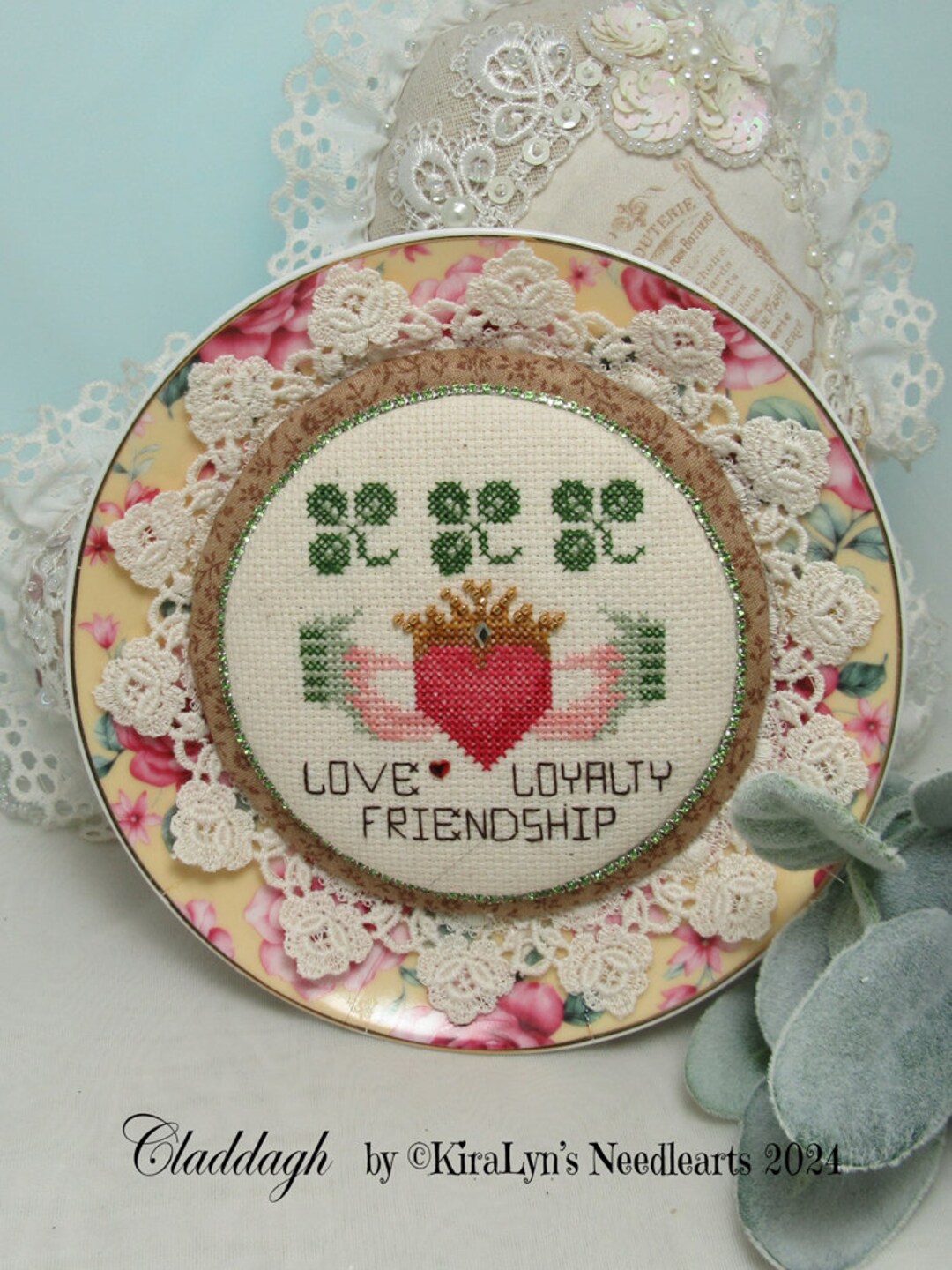 Claddagh Cross Stitch Pattern - Pdf Download by Kiralyn's Needlearts - Etsy