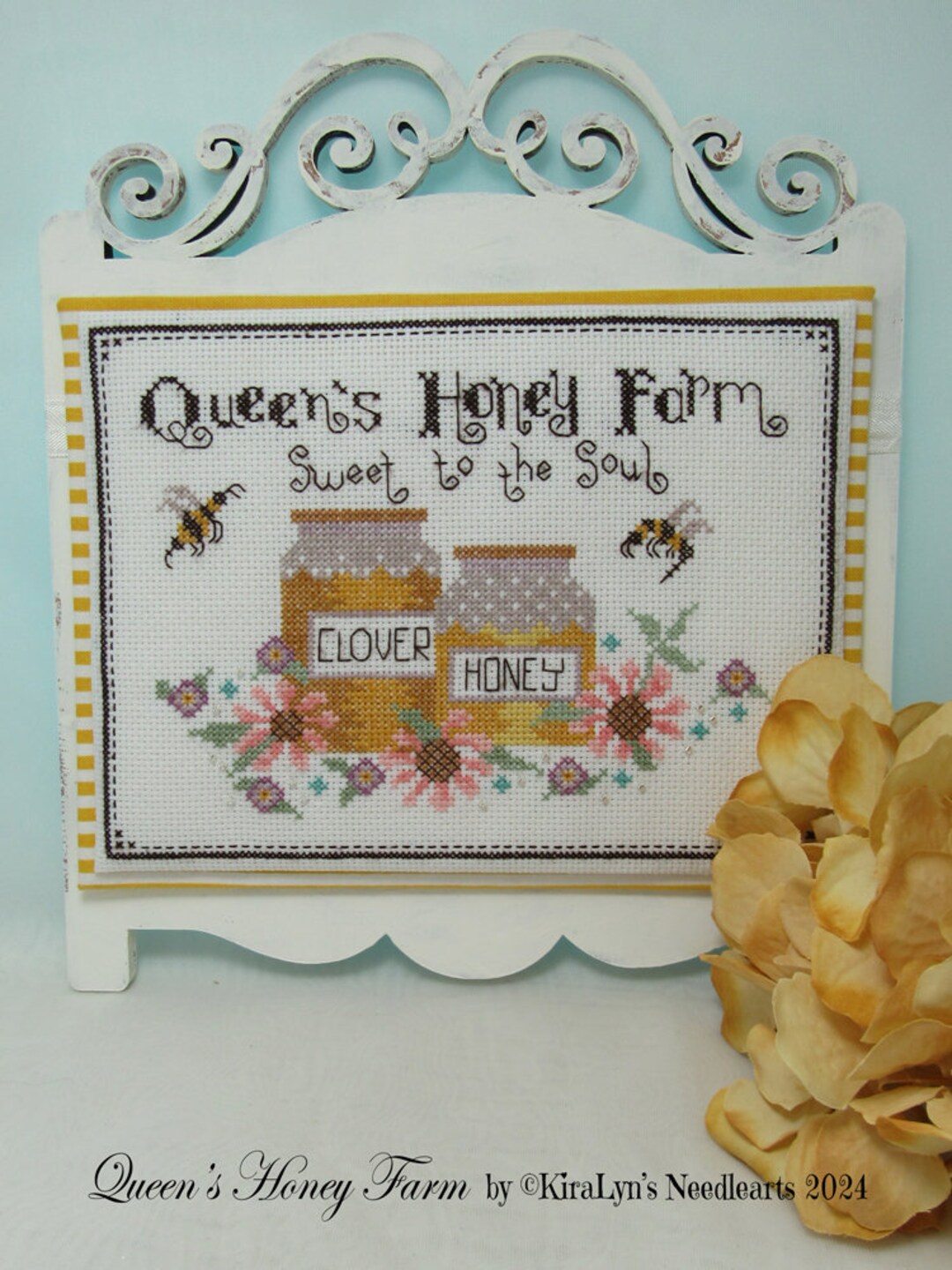 Queen's Honey Farm - Bee Cross Stitch Pattern - Instant Pdf Download ...
