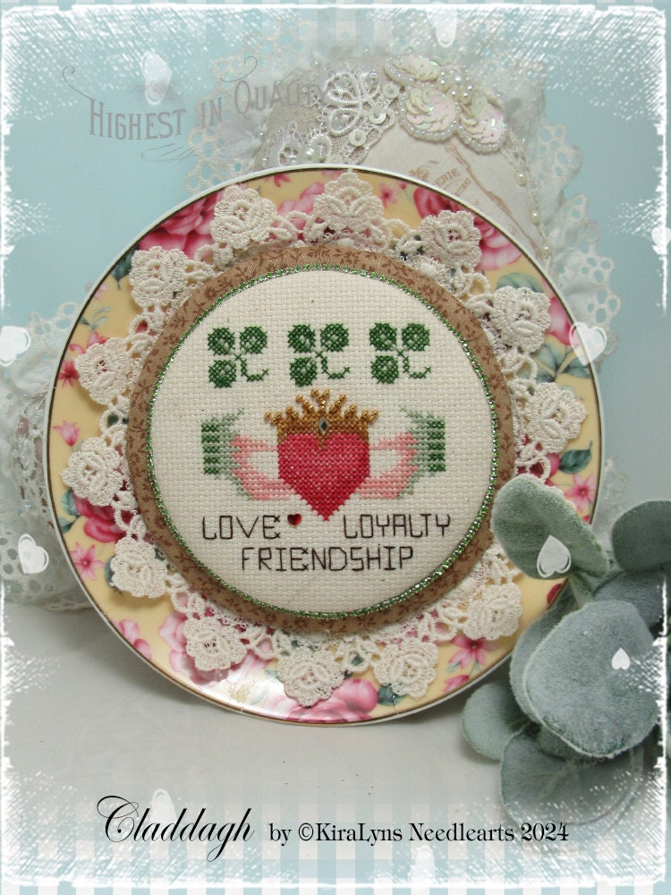Claddagh Cross Stitch Pattern Pdf Download by Kiralyn's Needlearts - Etsy