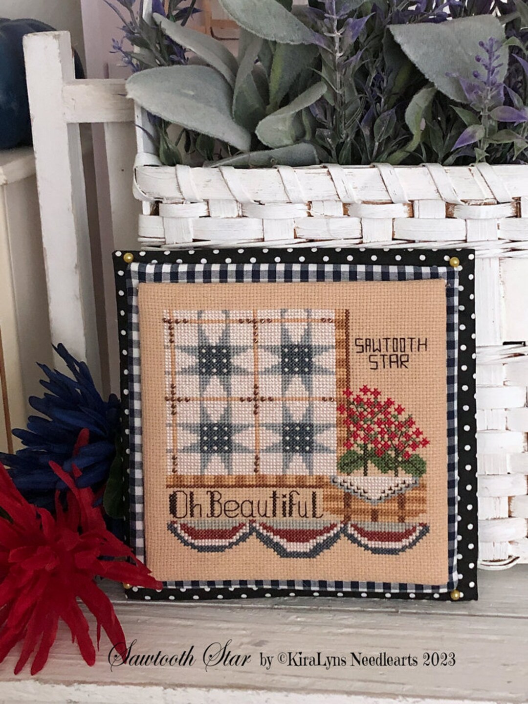 Sawtooth Star - Quilt Cross Stitch Pattern - Instant Pdf Download ...