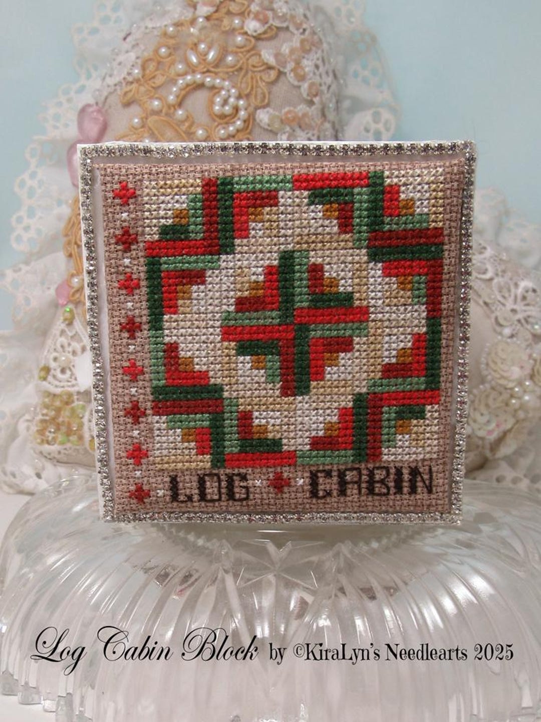 Log Cabin Block - Quilt Blocks Cross Stitch Pattern - Pdf Download by ...