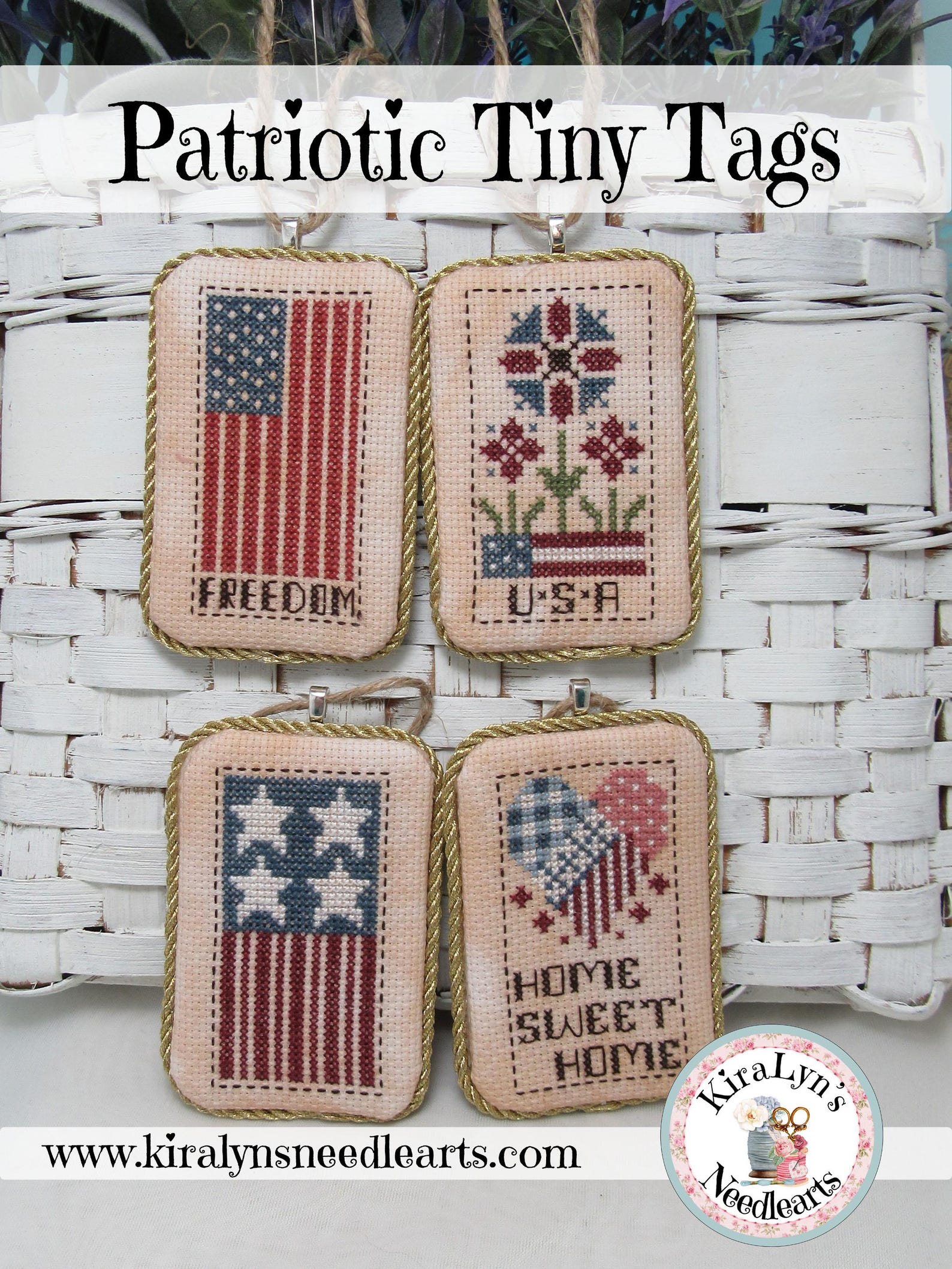 Patriotic Tiny Tags - Patriotic Cross Stitch Pattern - Pdf Download by ...