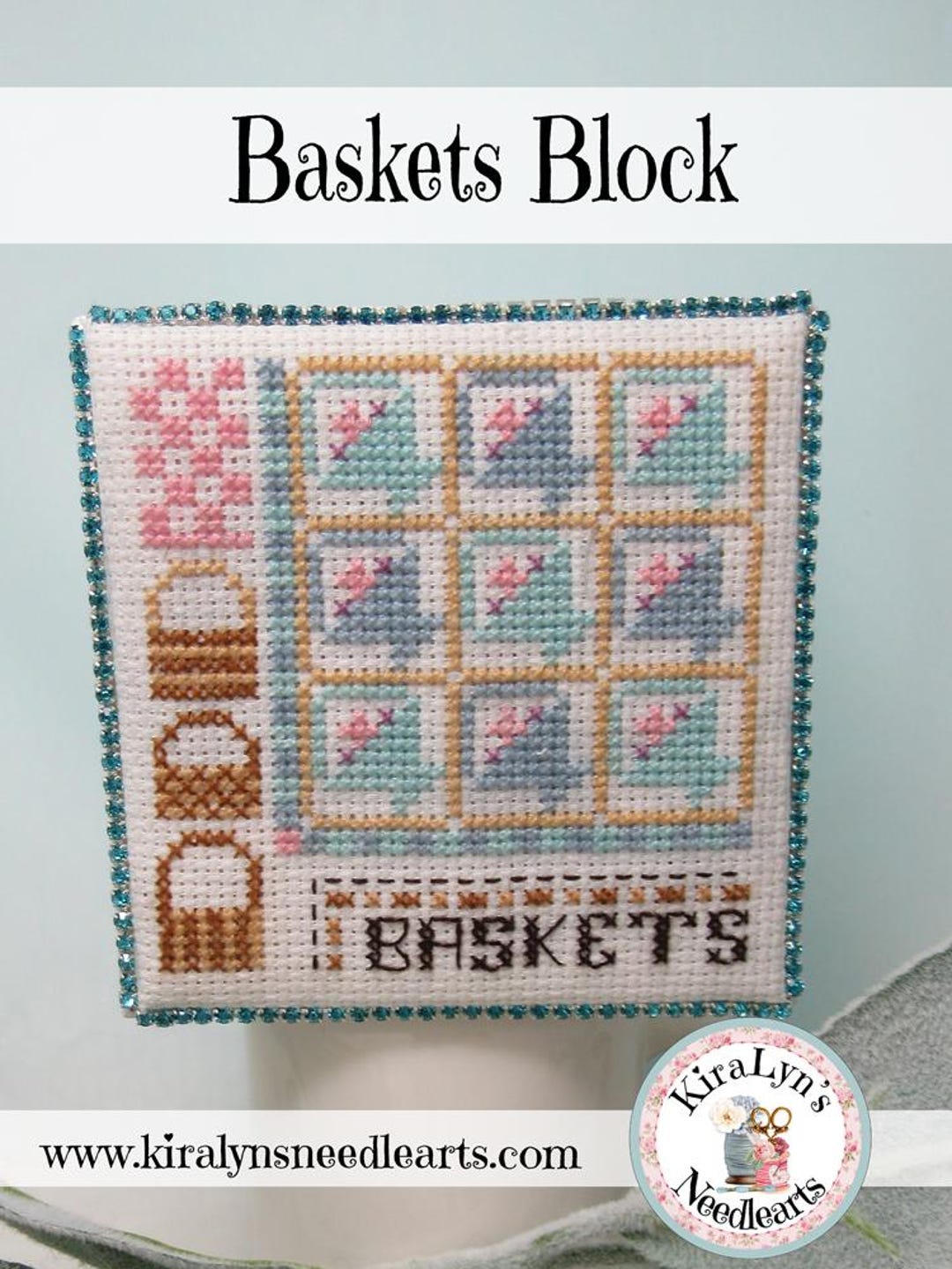 Baskets Block - Quilt Blocks Cross Stitch Pattern - Pdf Download by ...