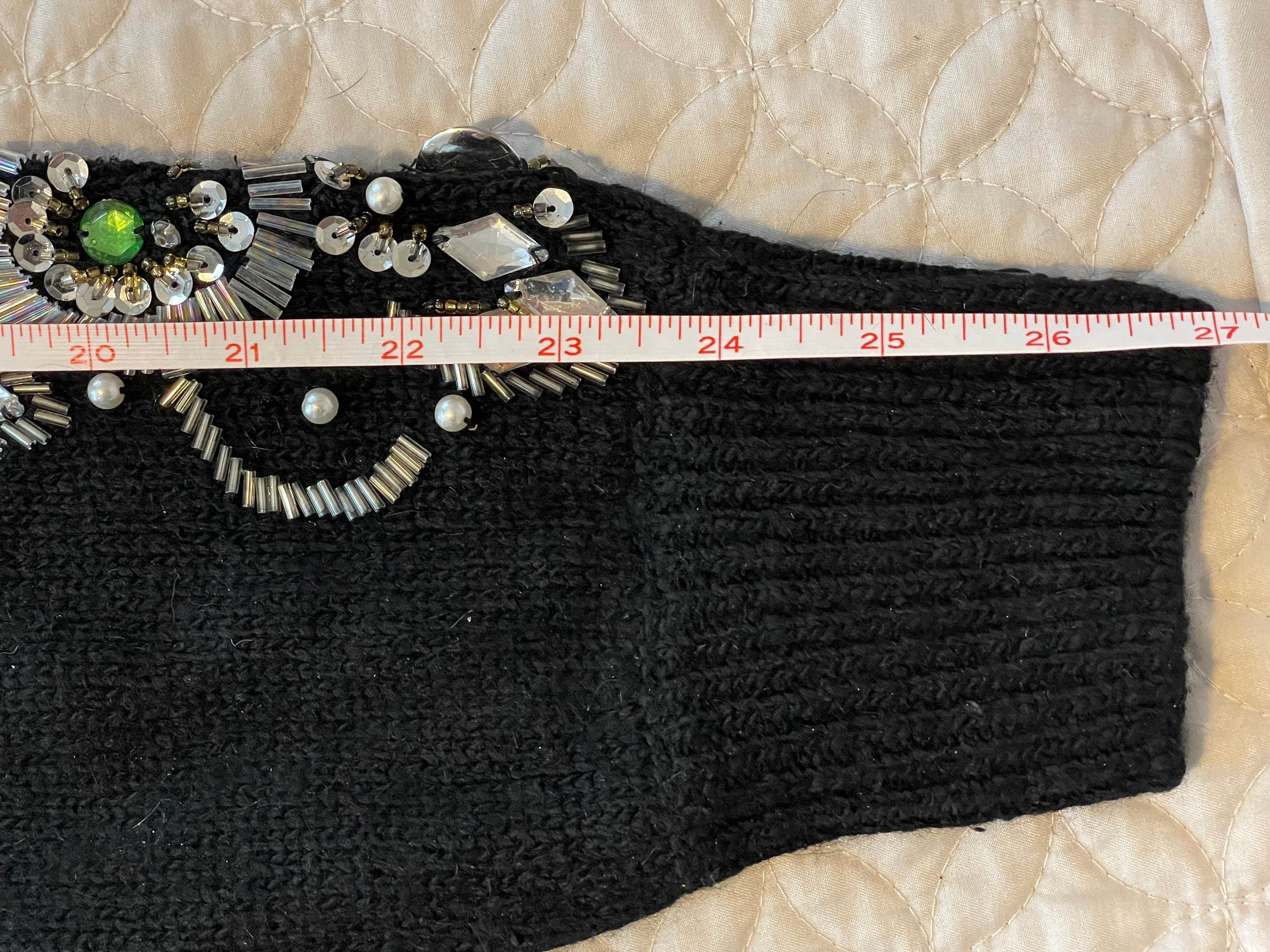 Vintage 1980s De Rotchild Beaded Sequin Black Sweater Silk With Angora Size Sm - Etsy