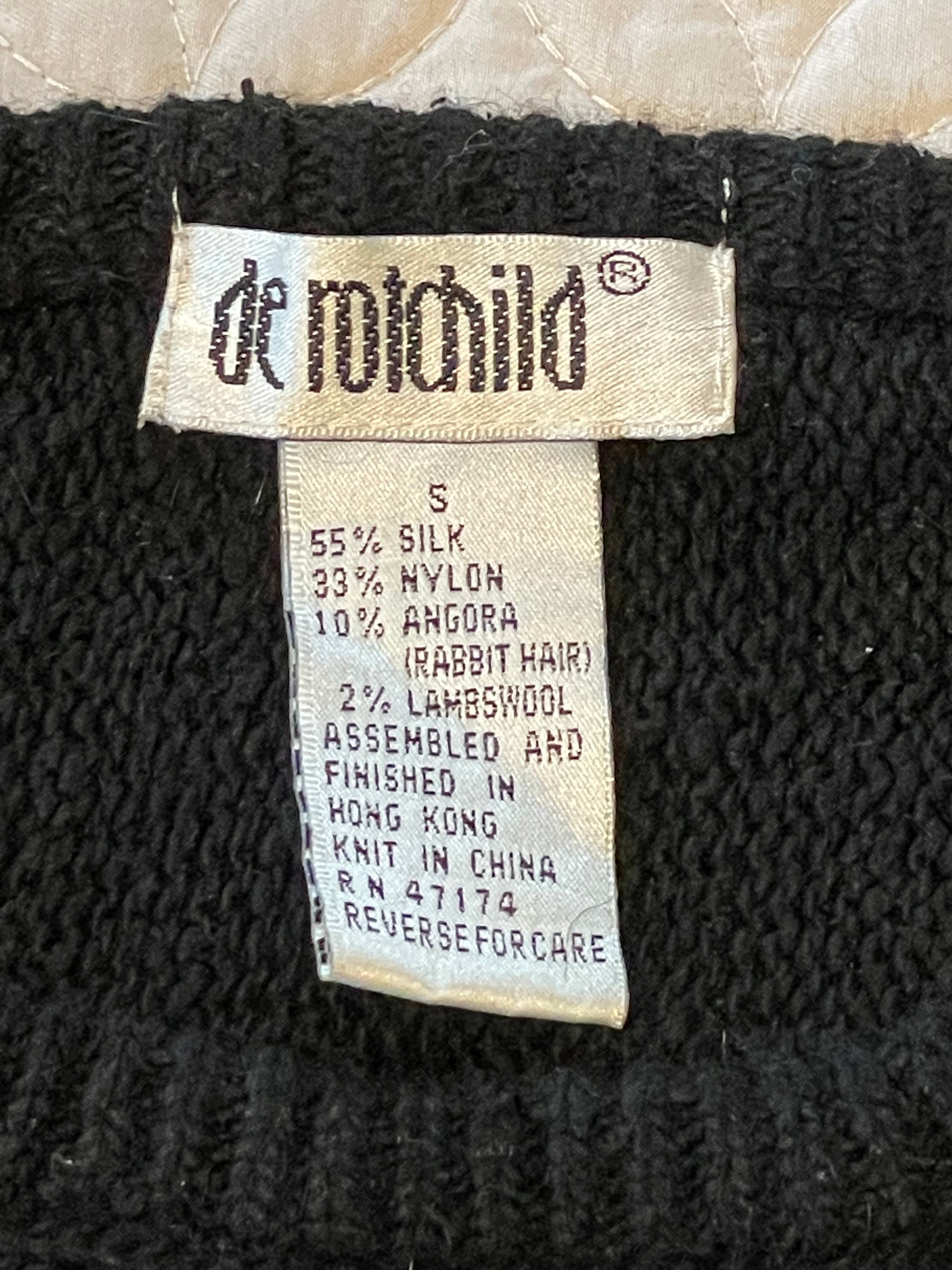 Vintage 1980s De Rotchild Beaded Sequin Black Sweater Silk With Angora Size Sm - Etsy