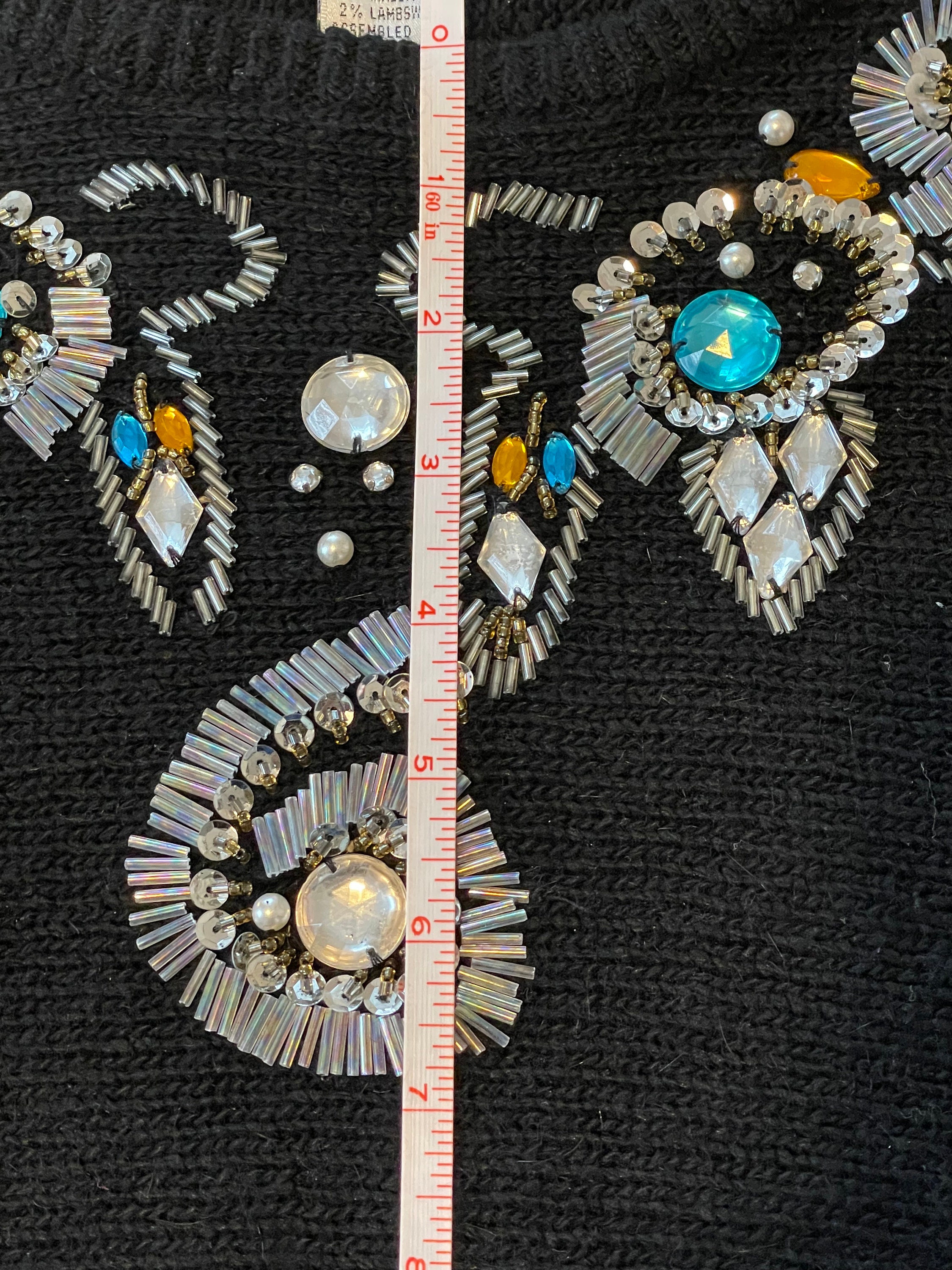 Vintage 1980s De Rotchild Beaded Sequin Black Sweater Silk With Angora Size Sm - Etsy