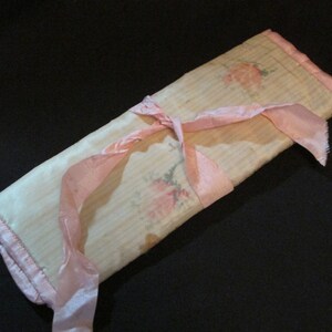 Antique Pin Case Sewing Case Pink Silk Needle Case With Vintage Multi ...