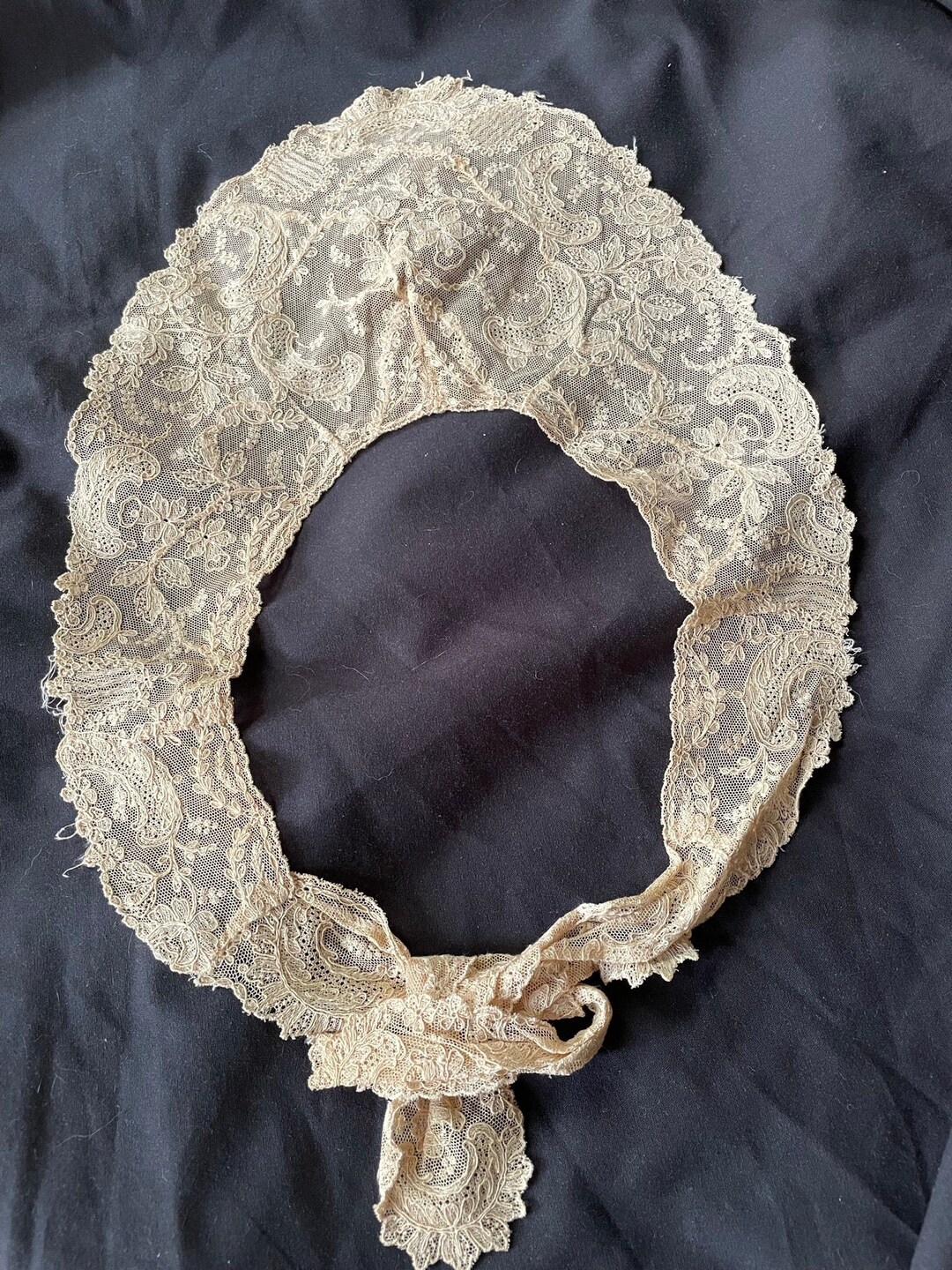 Antique Victorian Lace Collar Originally With Jenkins Bow, Circa 1900 ...