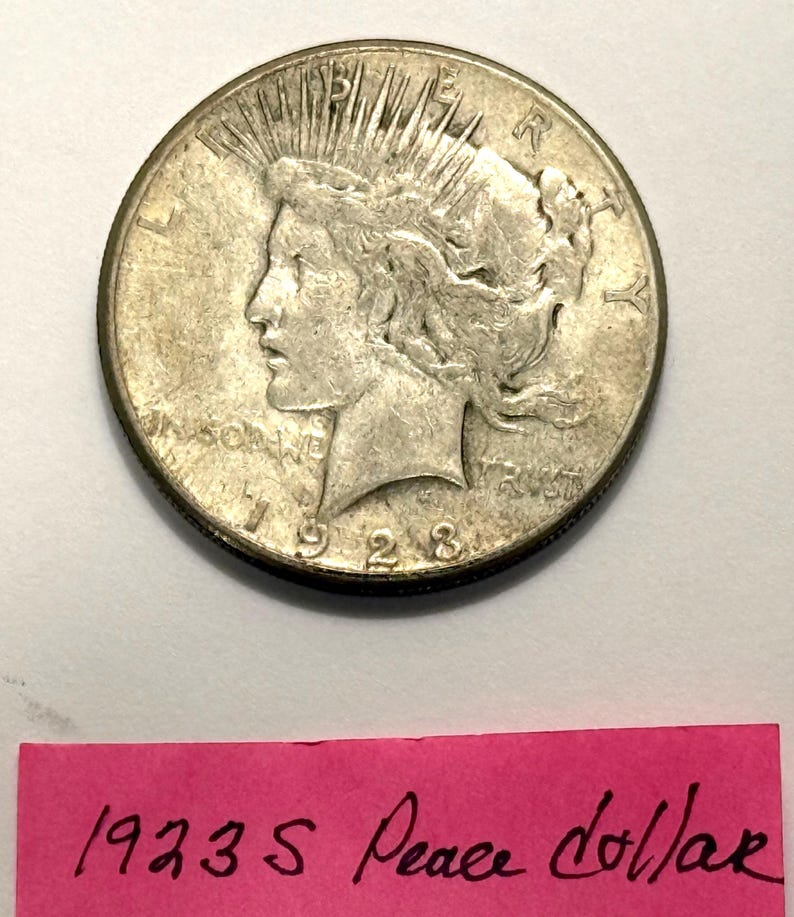 Choice of 1920s US Peace One Dollar Coins 90 Percent Silver Vintage 1. ...