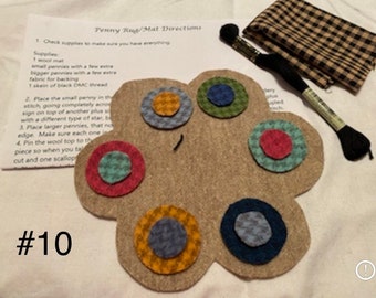 Penny Rug Coasters - Etsy